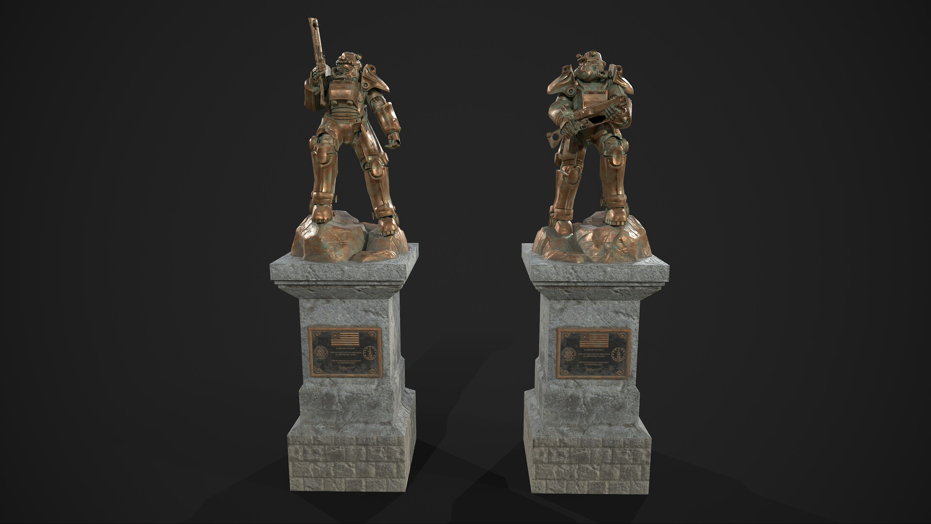ArtStation - Fallout 4 War Memorial Statues