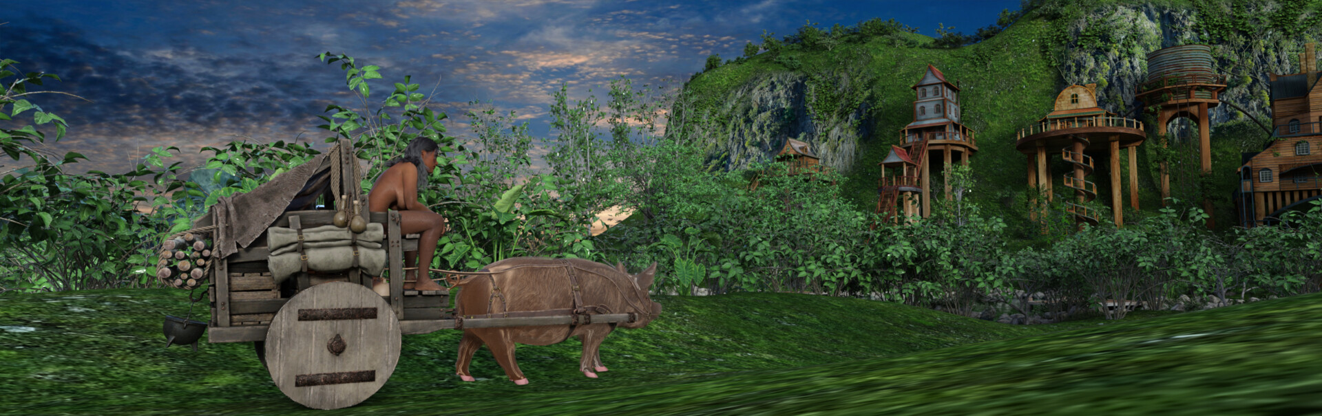 ArtStation - Ester The Drakian Transgender Village Girl