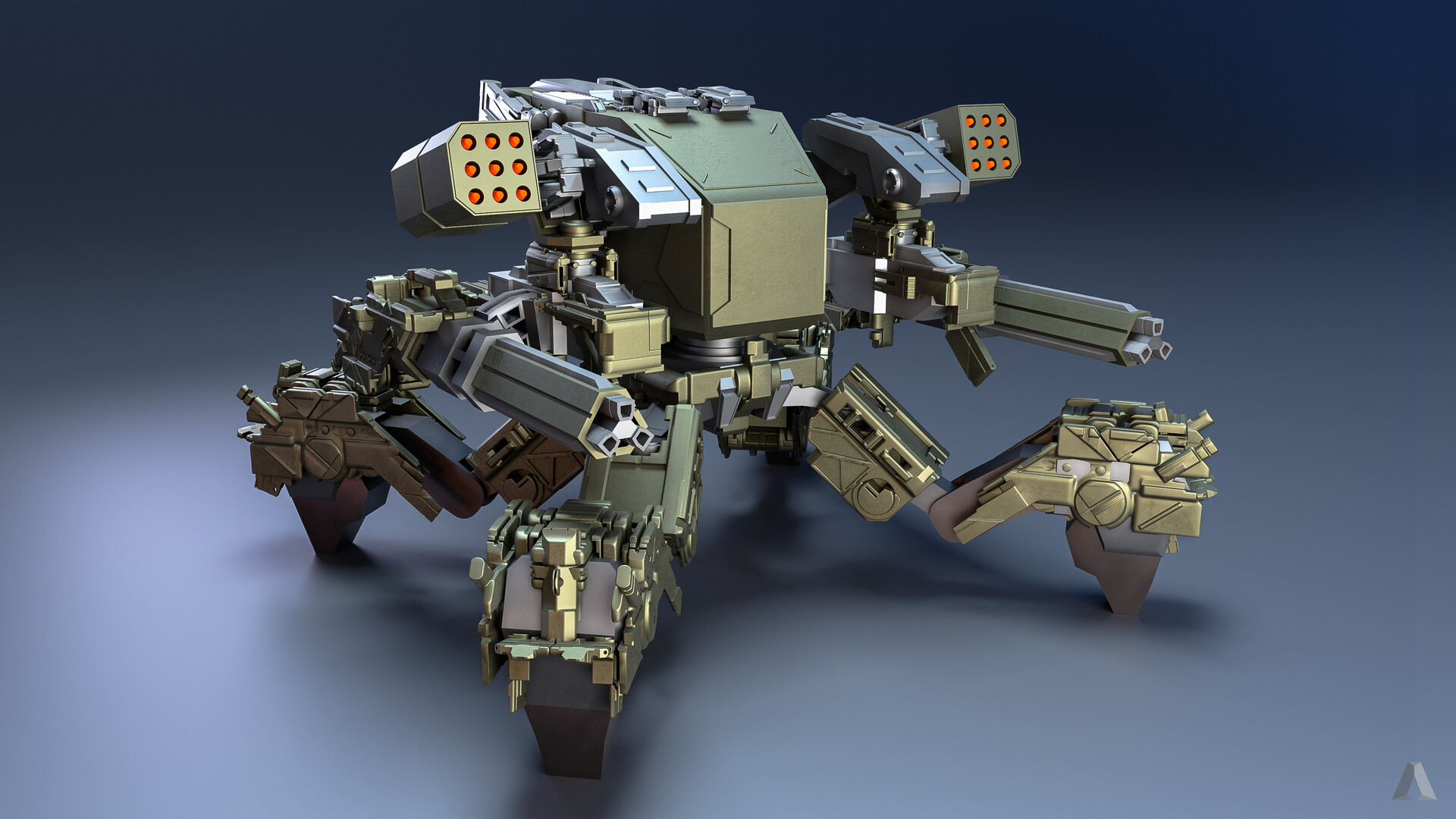 ArtStation - Mecha Spider Drone - 3D Model