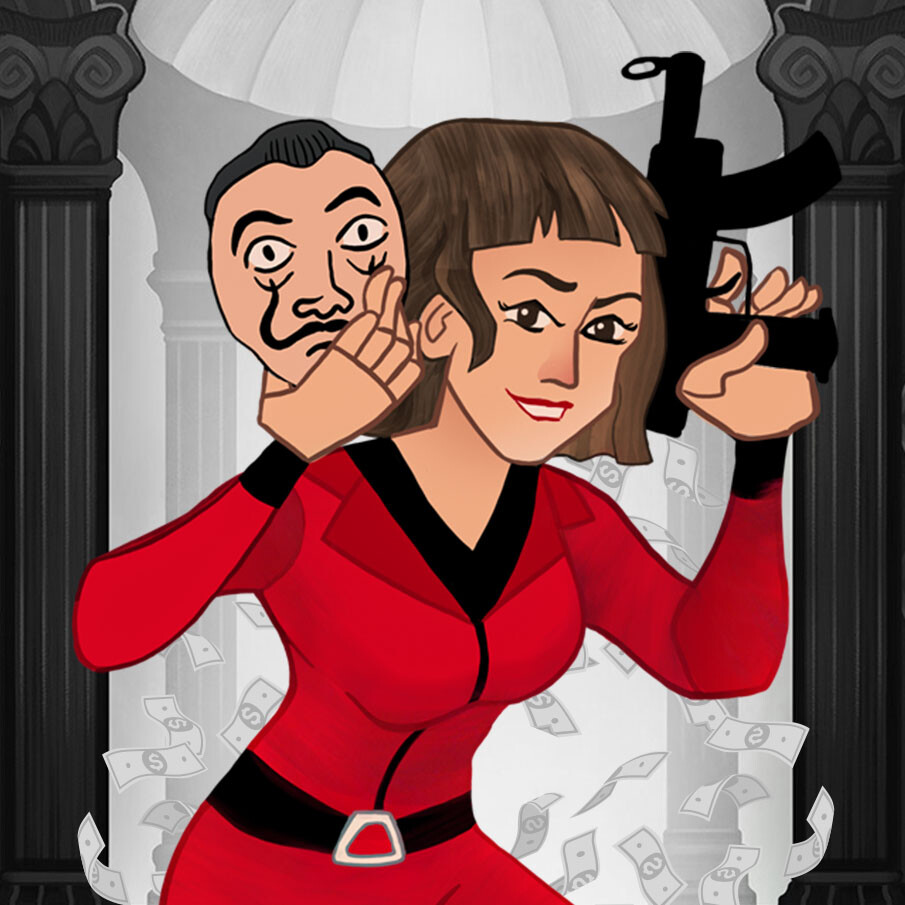 ArtStation - Money Heist animated series concept poster - TOKYO