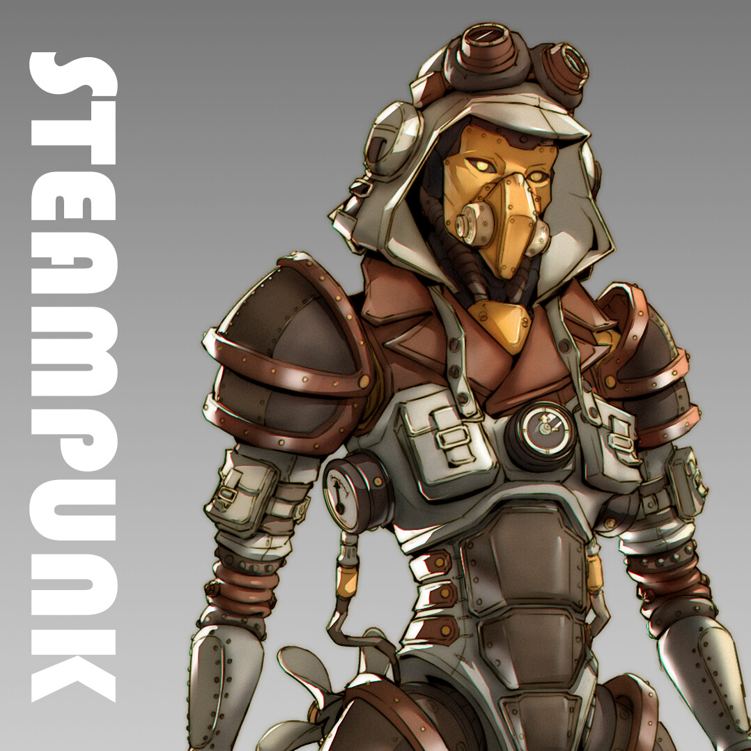 ArtStation - FPS CHARACTER - STEAMPUNK STYLE STUDY
