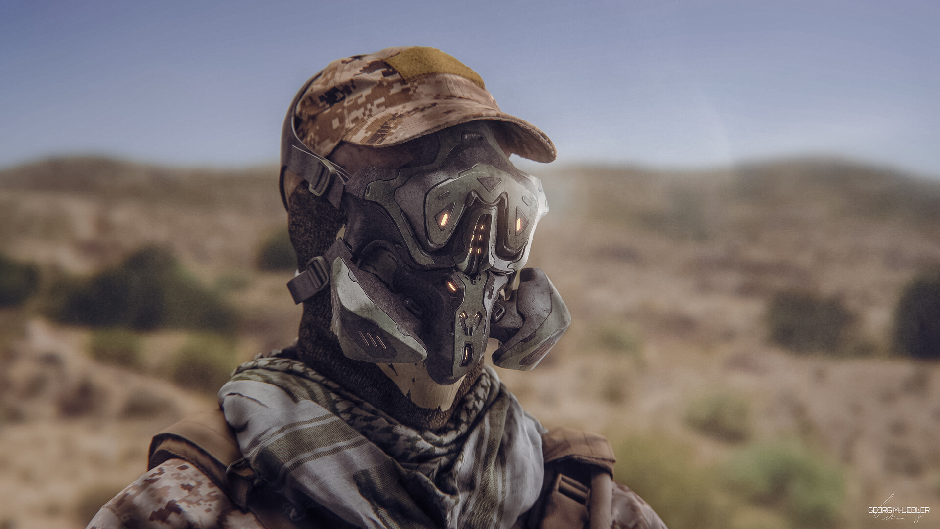 ArtStation - Sad Military Mask Design