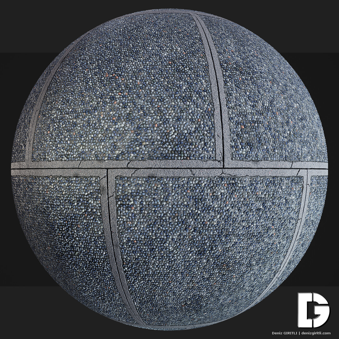 ArtStation - Aggregate Concrete Sidewalk Material - Substance Designer