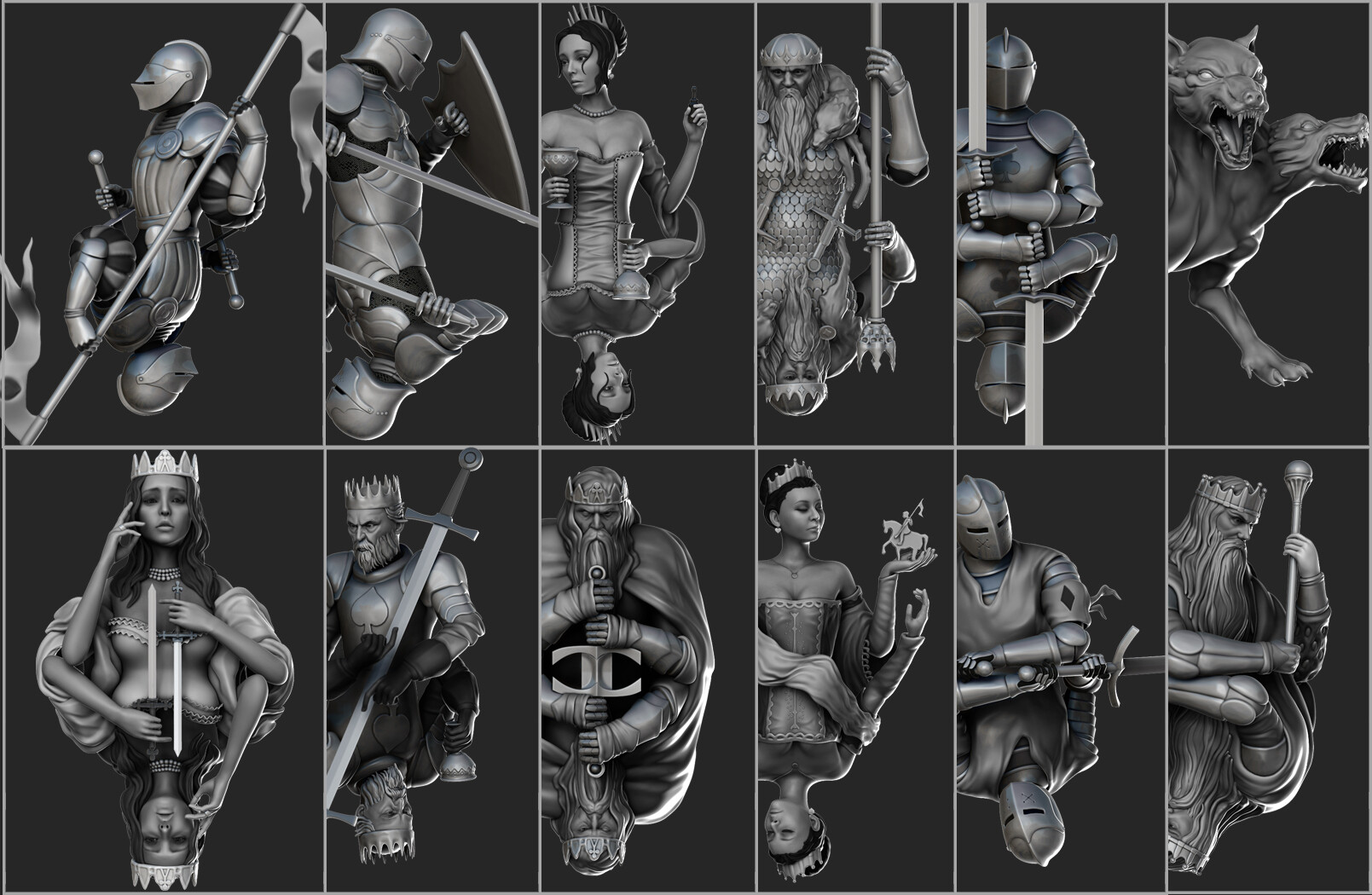 ArtStation - Character Sculpts for Card Game