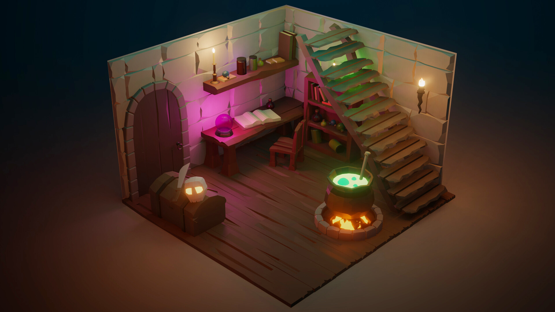 ArtStation - Stylized Wizard Room