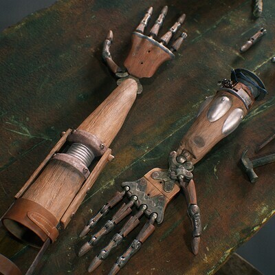 ArtStation - Prosthetic arms - real time asset
