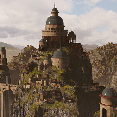 ArtStation - Mountain city