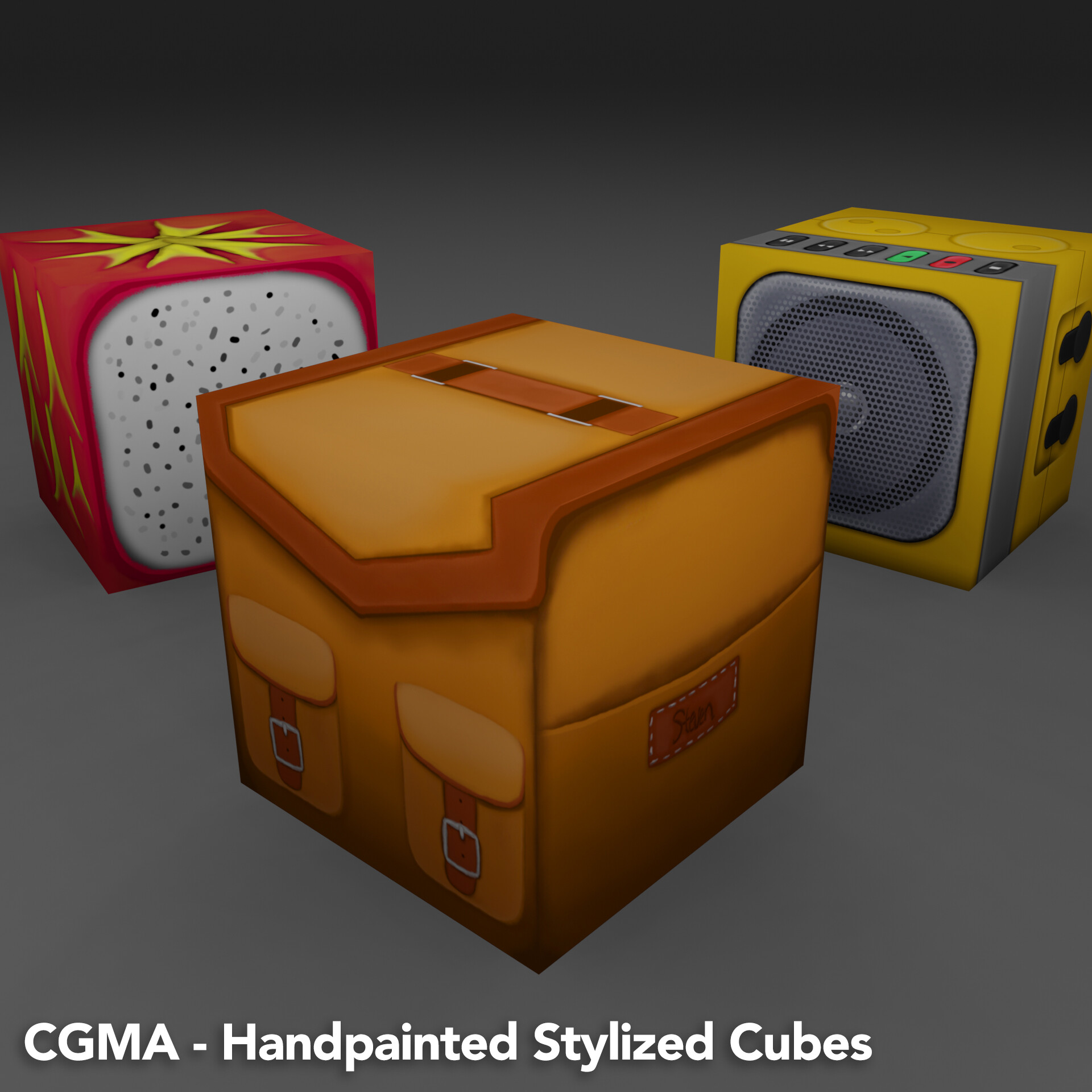 ArtStation - Handpainted Stylized Cubes