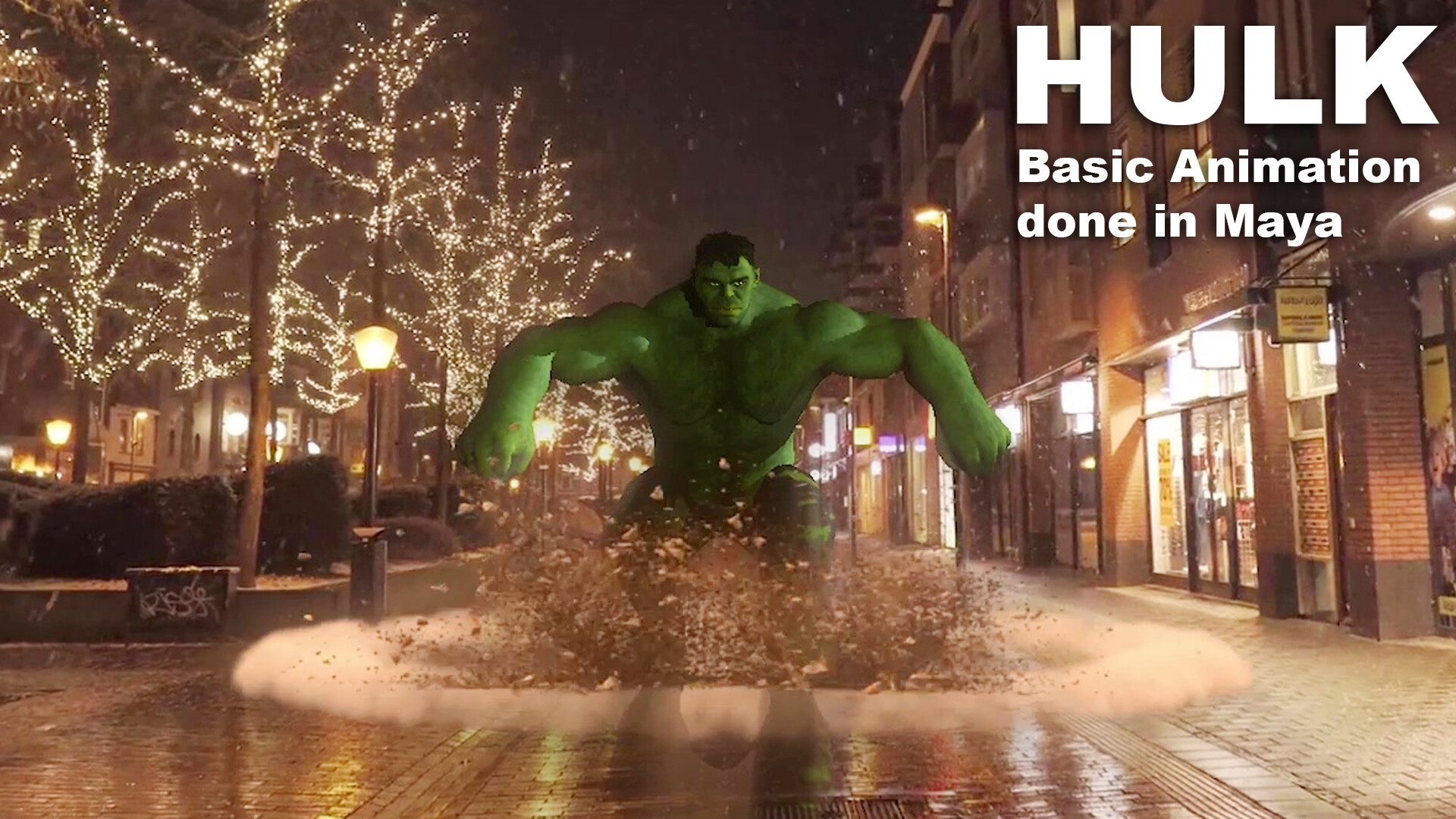 ArtStation - Hulk Landing - Basic Maya