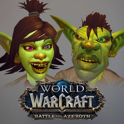 ArtStation - World of Warcraft: Battle for Azeroth - Goblin Face Rigs