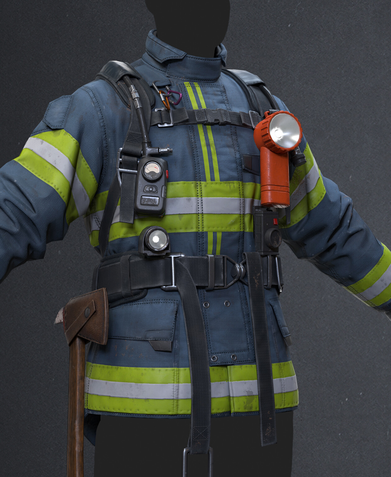 ArtStation - Fire Fighter - Real time