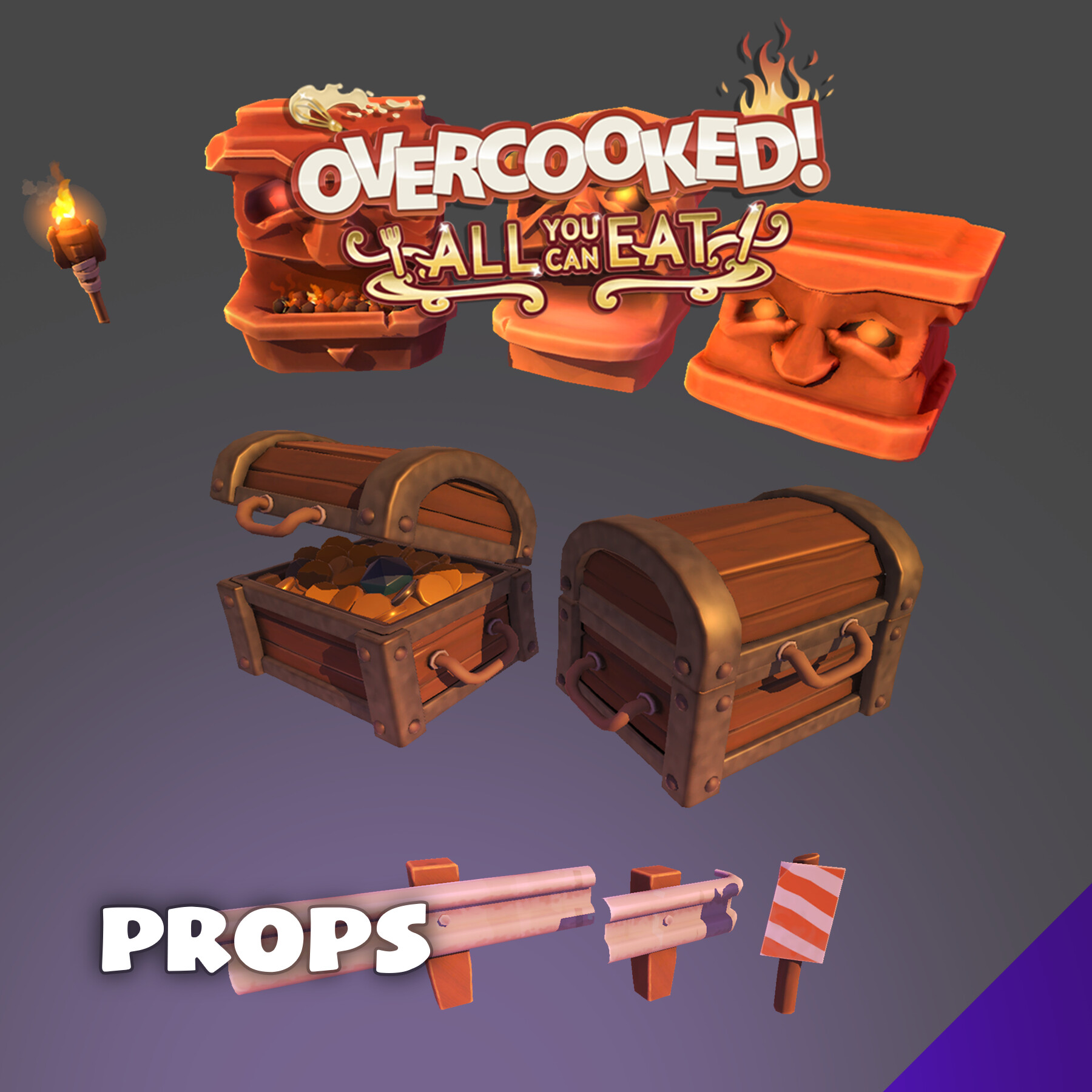 ArtStation - Other Props : Overcooked : All you can Eat