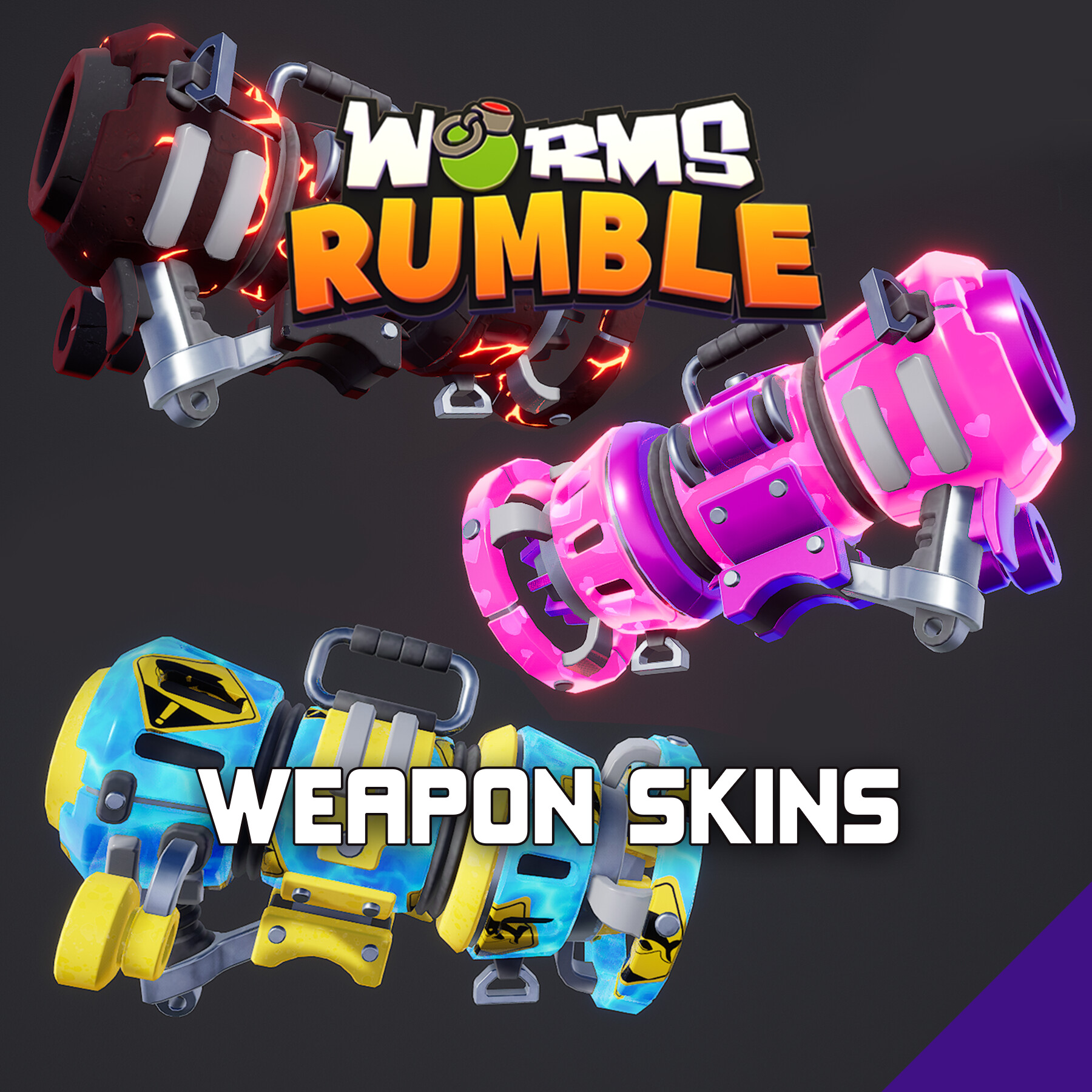 ArtStation - Weapon Skins : Worms : Rumble