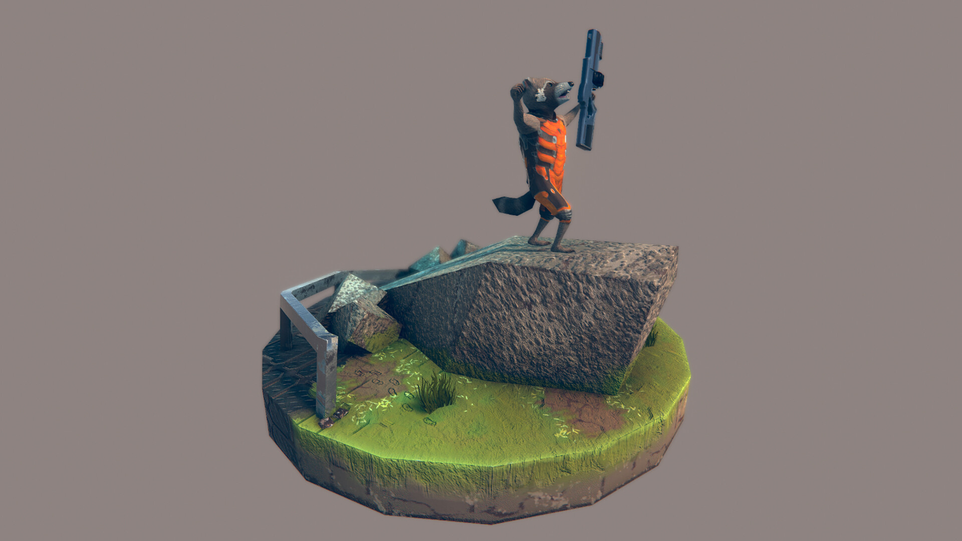 ArtStation - Rocket Racoon - Diorama - 3D