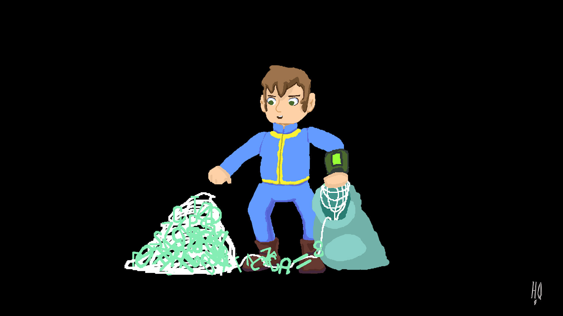 ArtStation - Pixel Fallout Character Moving Letters (Fallout themed ...