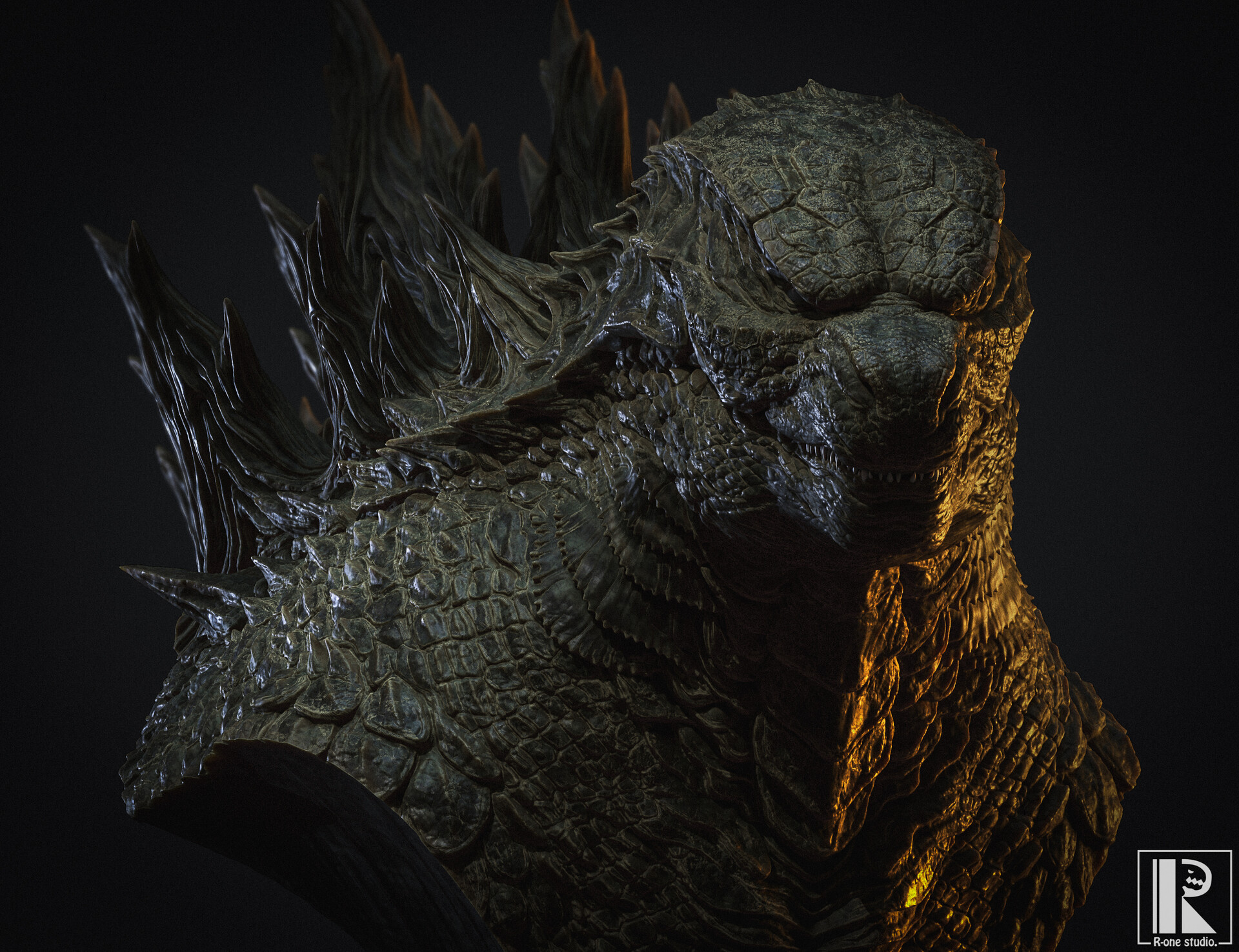 ArtStation - Godzilla Bust
