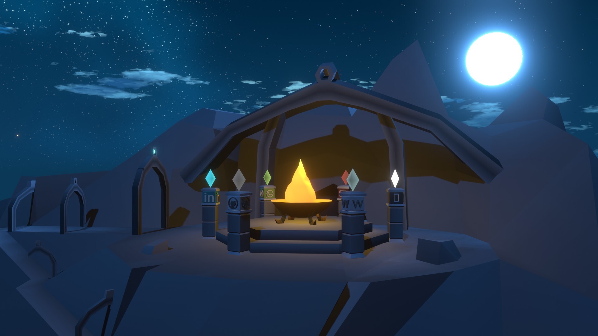 ArtStation - Low Poly Floating Island