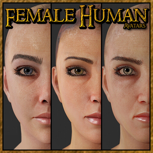 ArtStation - Hyper-Realistic Female Human Avatar Sets (Head and Clothes)