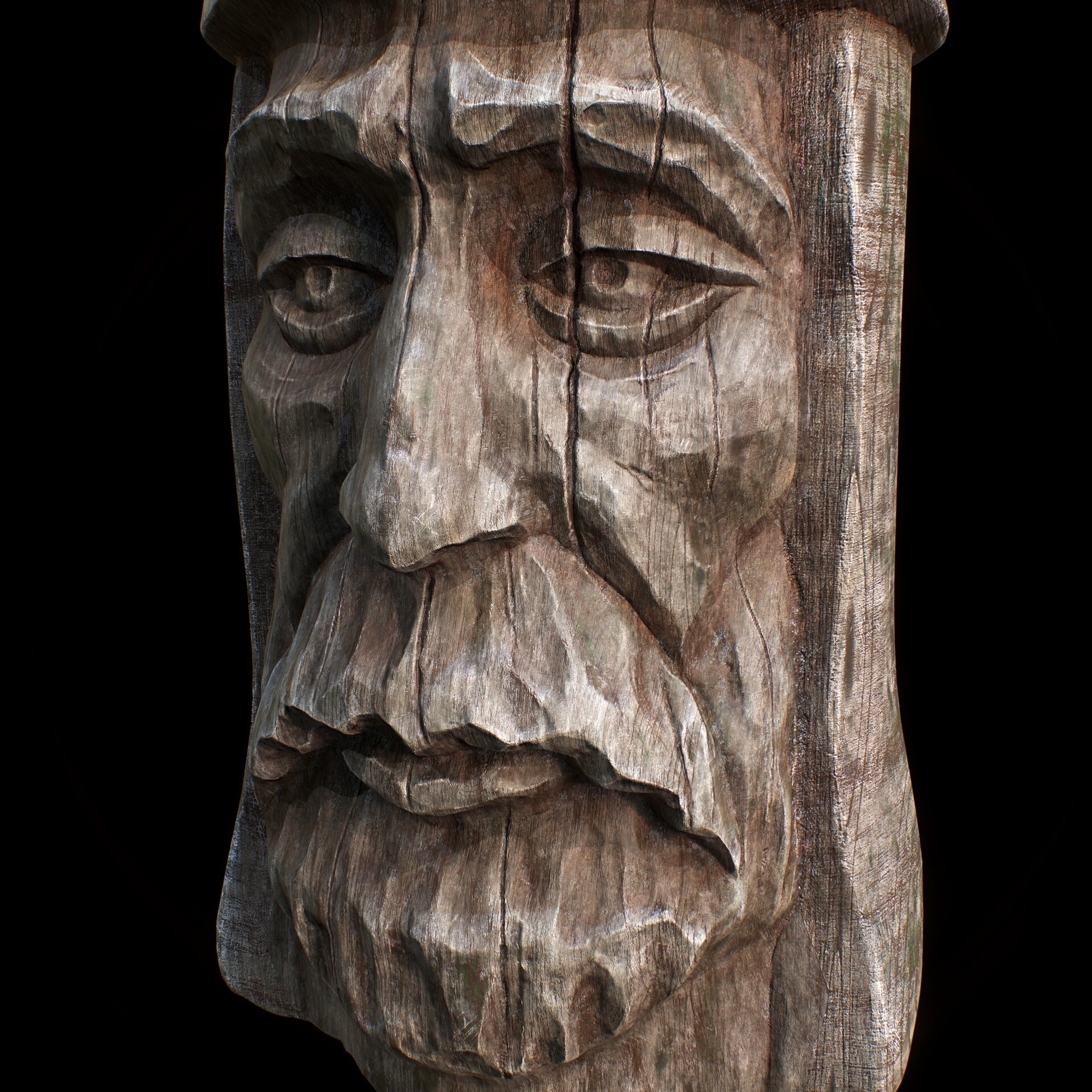 ArtStation - Wooden statue