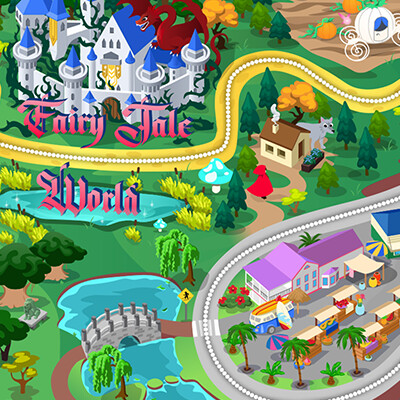 ArtStation - Mahjong Trails Map Design