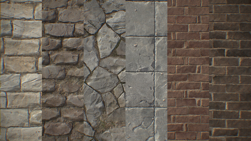 ArtStation - brick&wall&floor