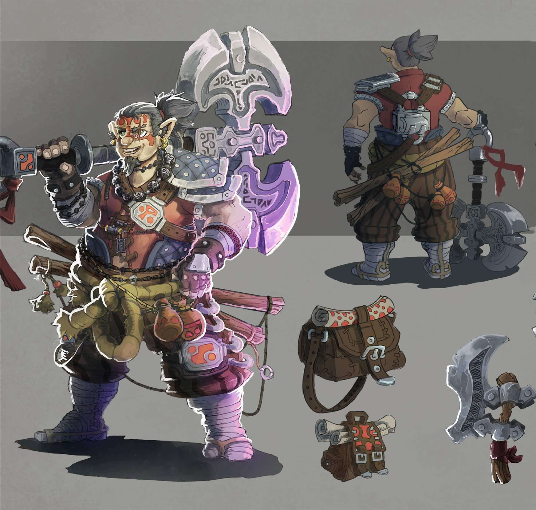 ArtStation - 'Foxen' Monk Character Sheet