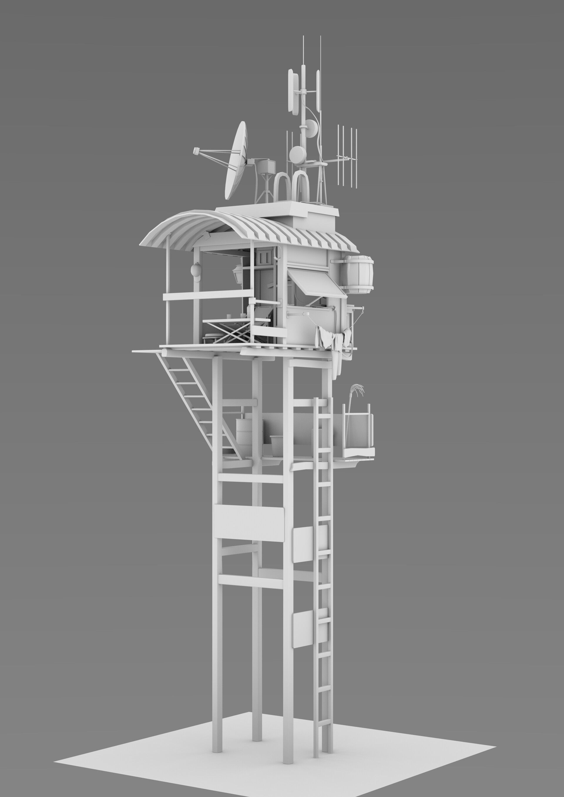 ArtStation - Lowpoly Watch Tower