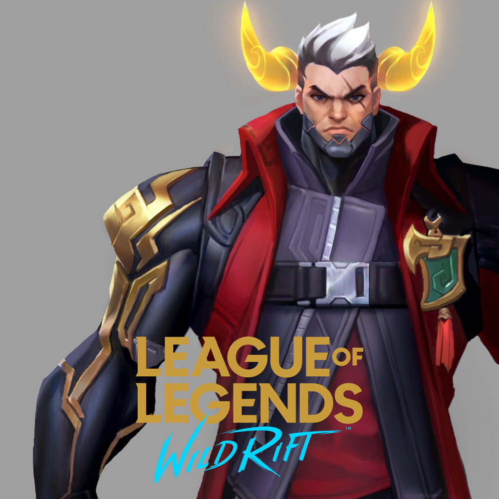 ArtStation - League of Legends: Wild Rift Lunar Beast Darius 福牛守护者 德莱厄斯