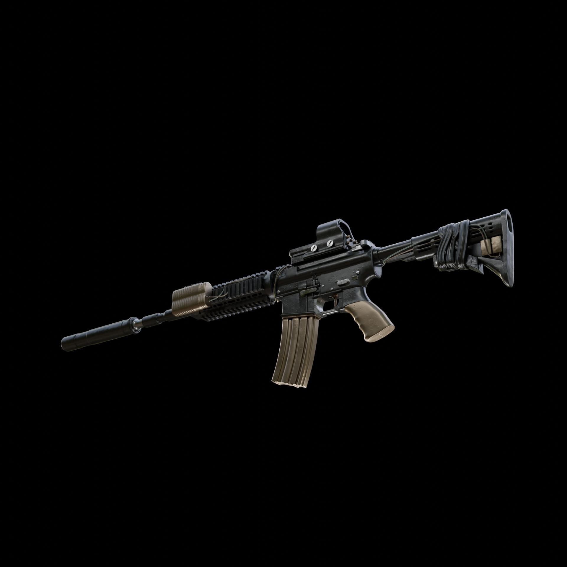 ArtStation - M4A1 Rifle - Rigged & Animated