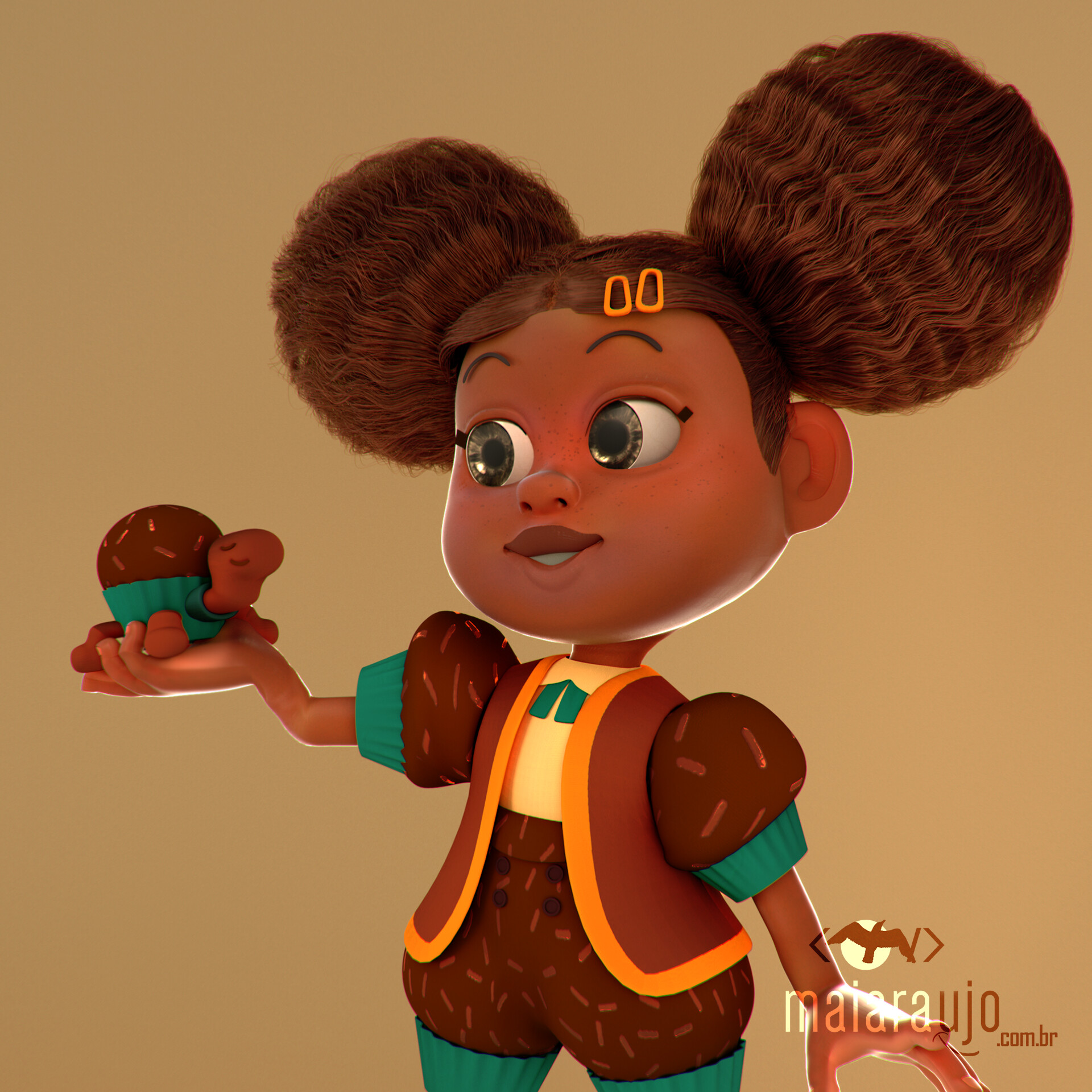 ArtStation - Chocolate truffle girl / Brigadeirinha