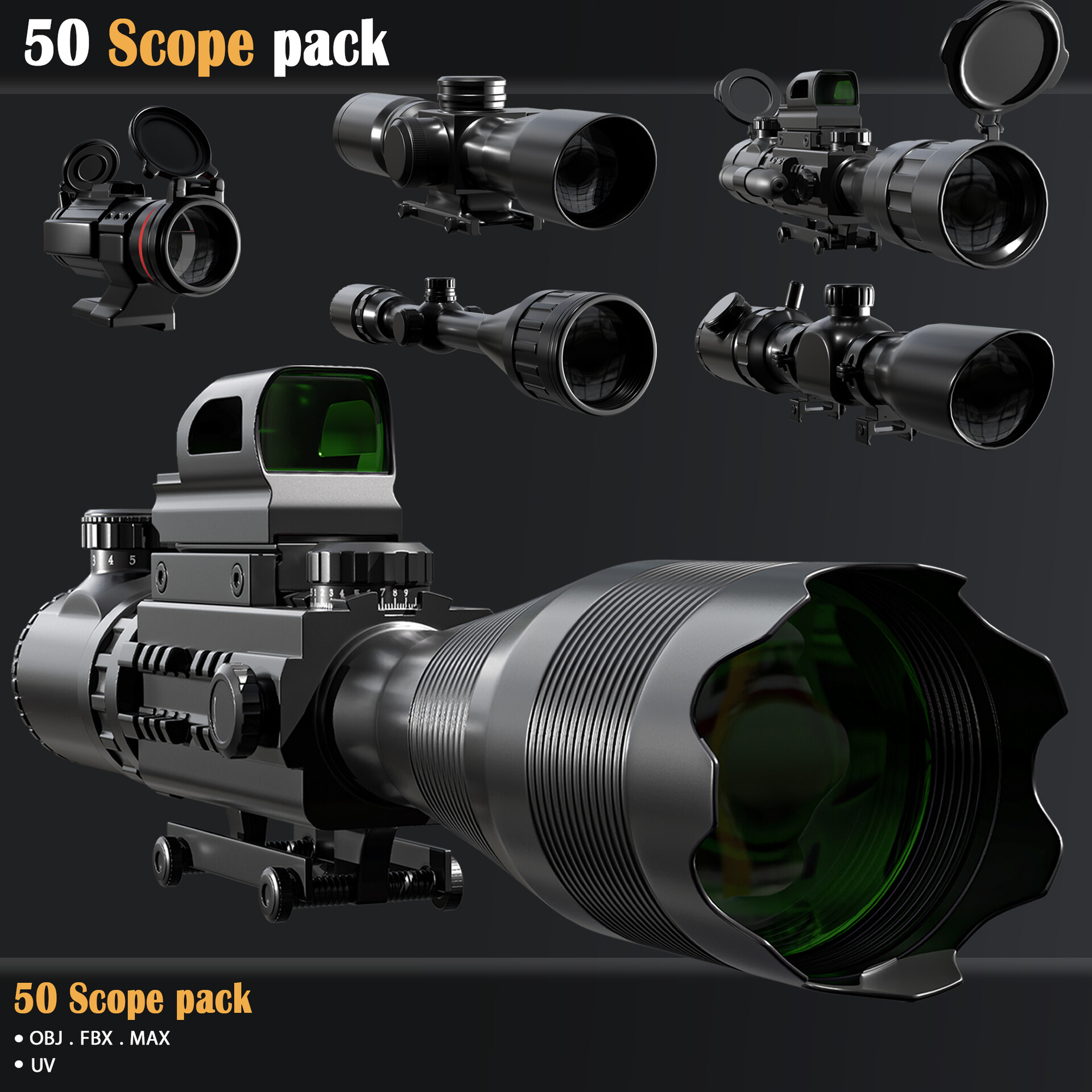 ArtStation - 50 Scope pack
