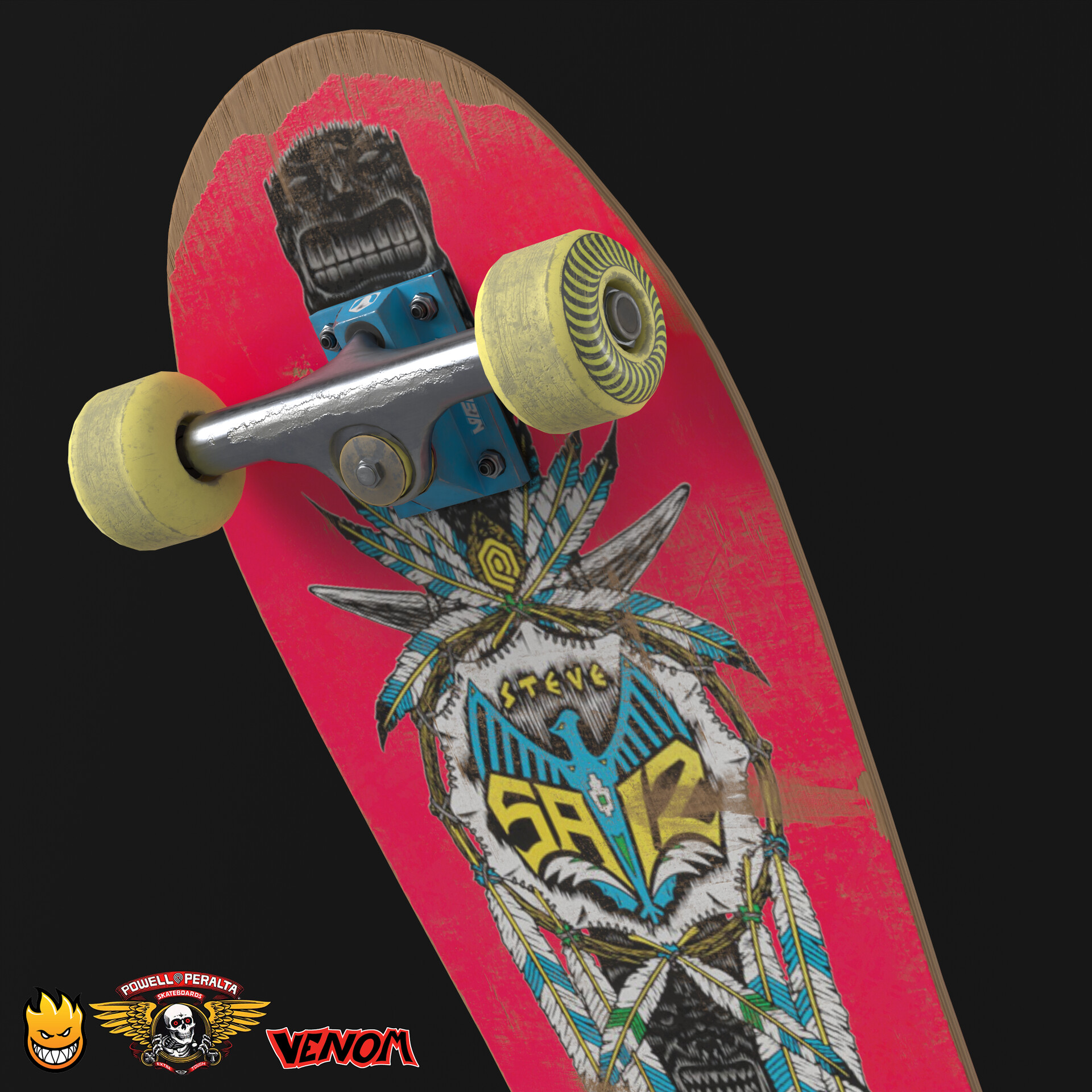 ArtStation - 80's Skateboard