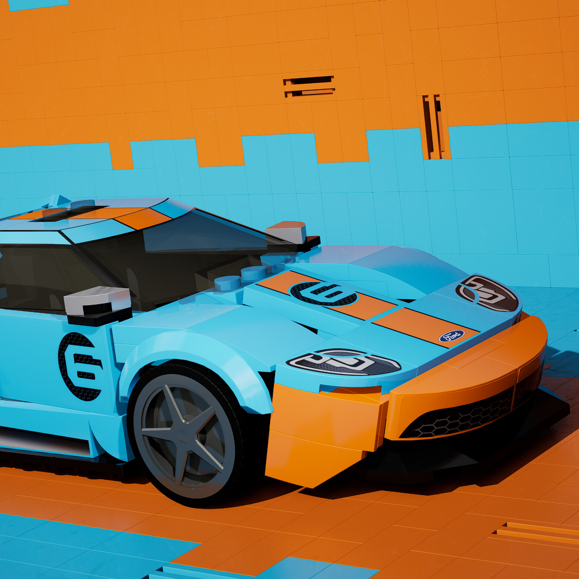 ArtStation - Lego Speed Champions Ford GT Heritage Edition