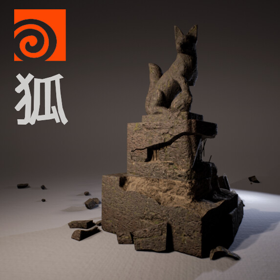 ArtStation - Fox statue destruction