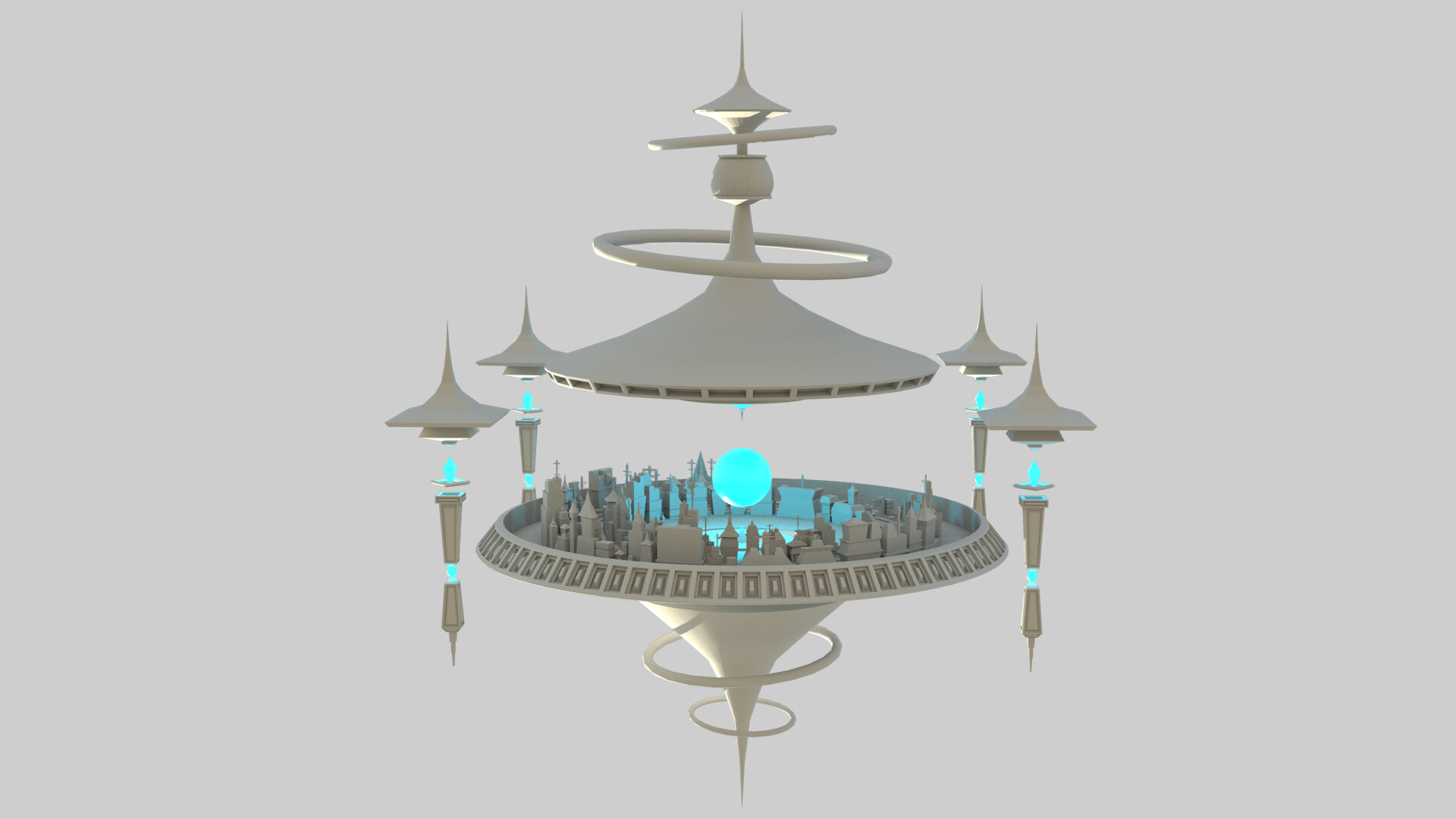 ArtStation - Floating city, heavily inspired on Super Mario Galaxy's ...