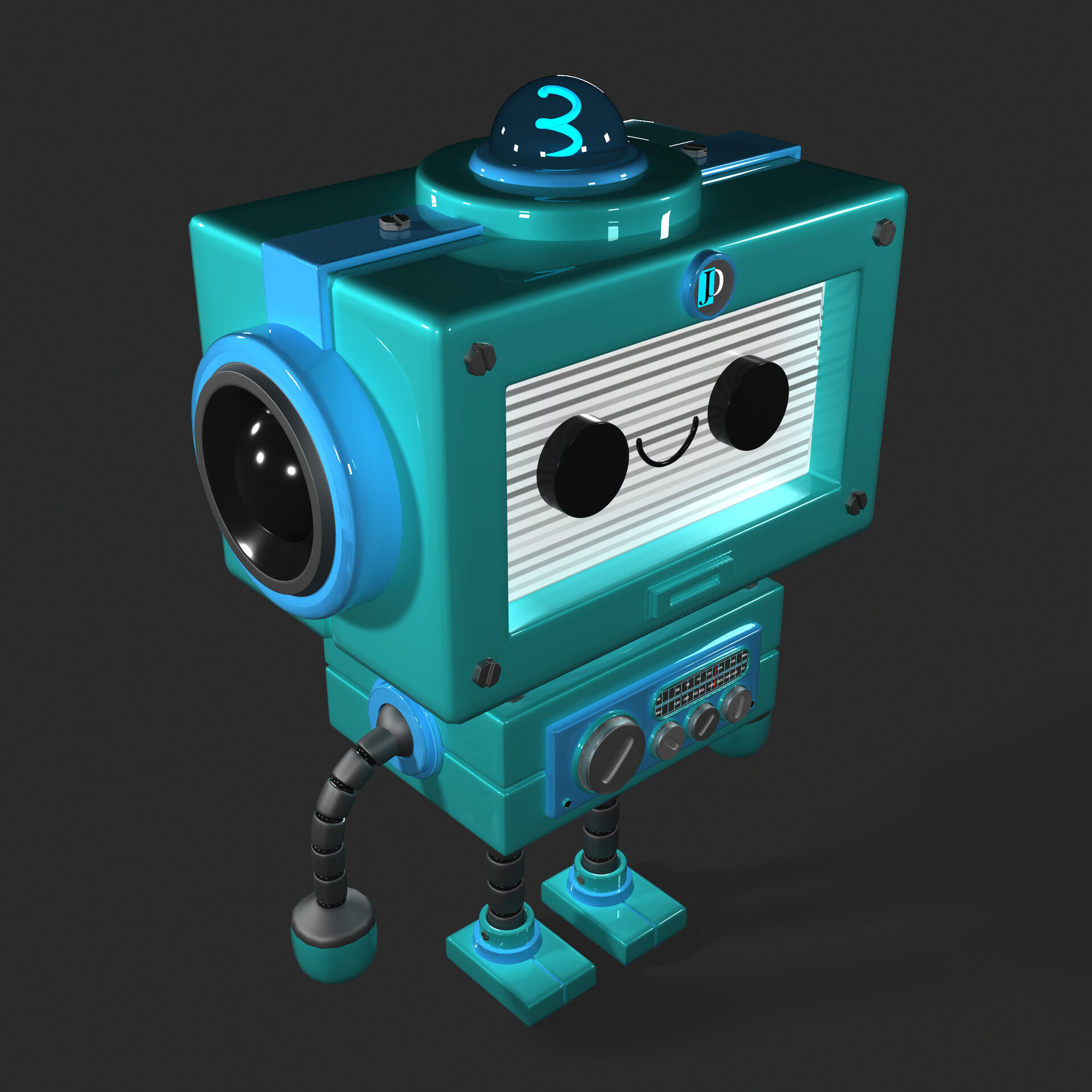 ArtStation - Robot speaker in 3D [Dribble inspiration]