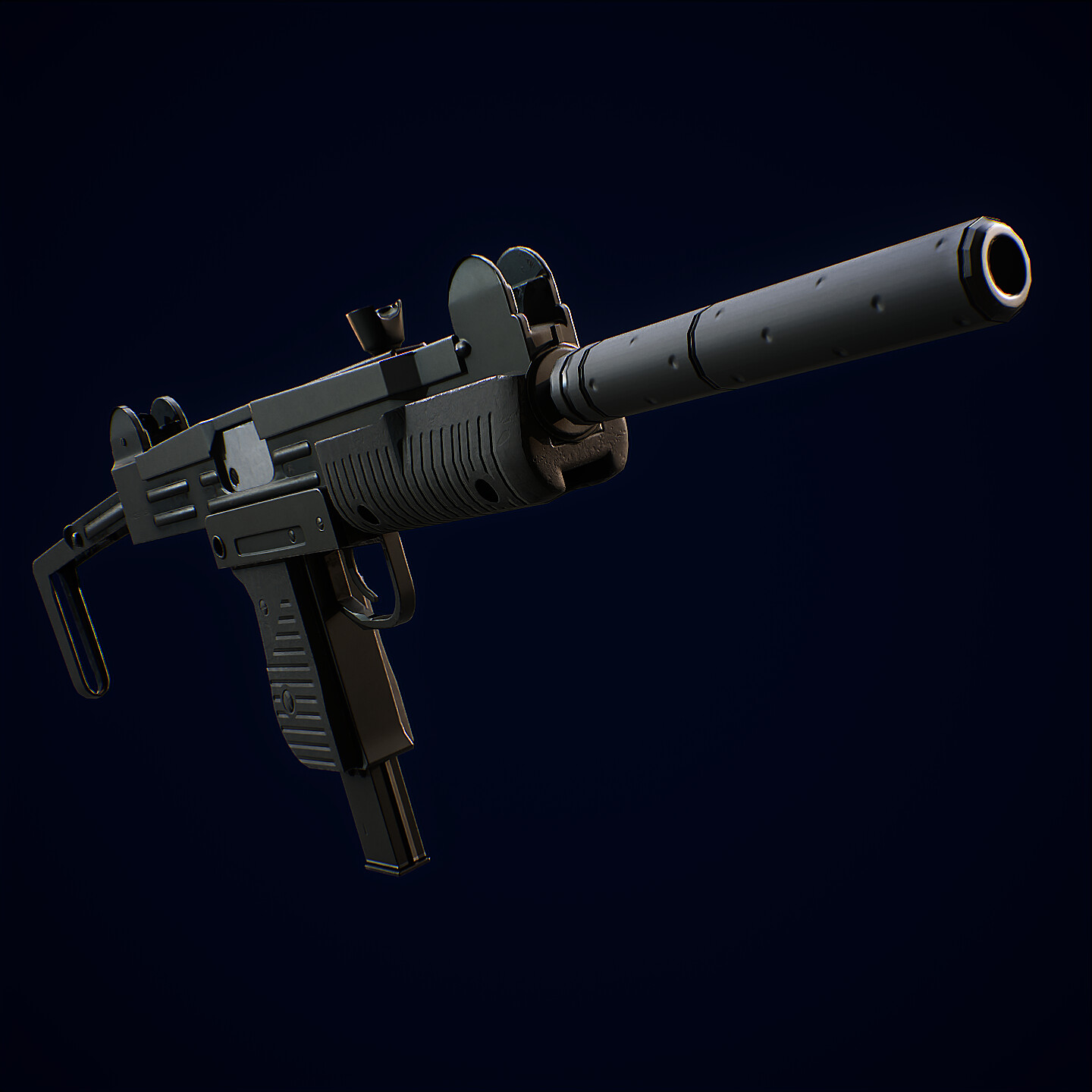 ArtStation - Game-ready Uzi submachine gun