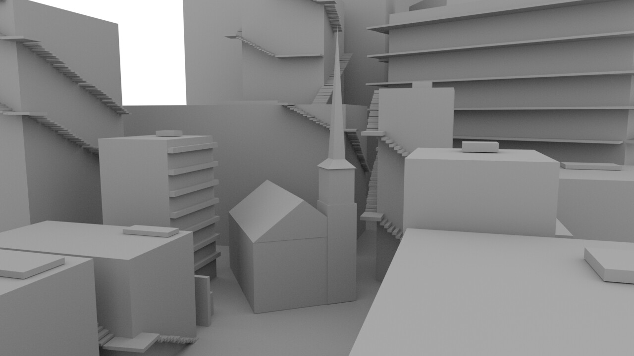 ArtStation - Experimenting with composition: camera angles, leading lines, and framing.