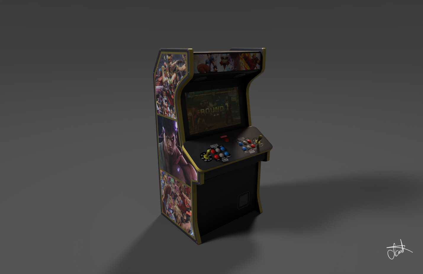 ArtStation - Stylized Arcade (Street Fighter)