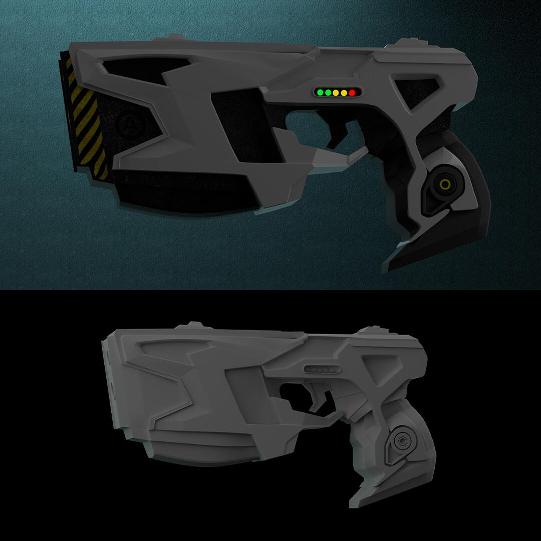 ArtStation - Sci-fi Taser Modelled in Maya.