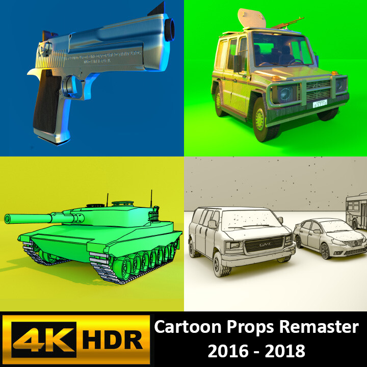 ArtStation - Cartoon Props 4K Remaster Compilation (2016 ~ 2018)