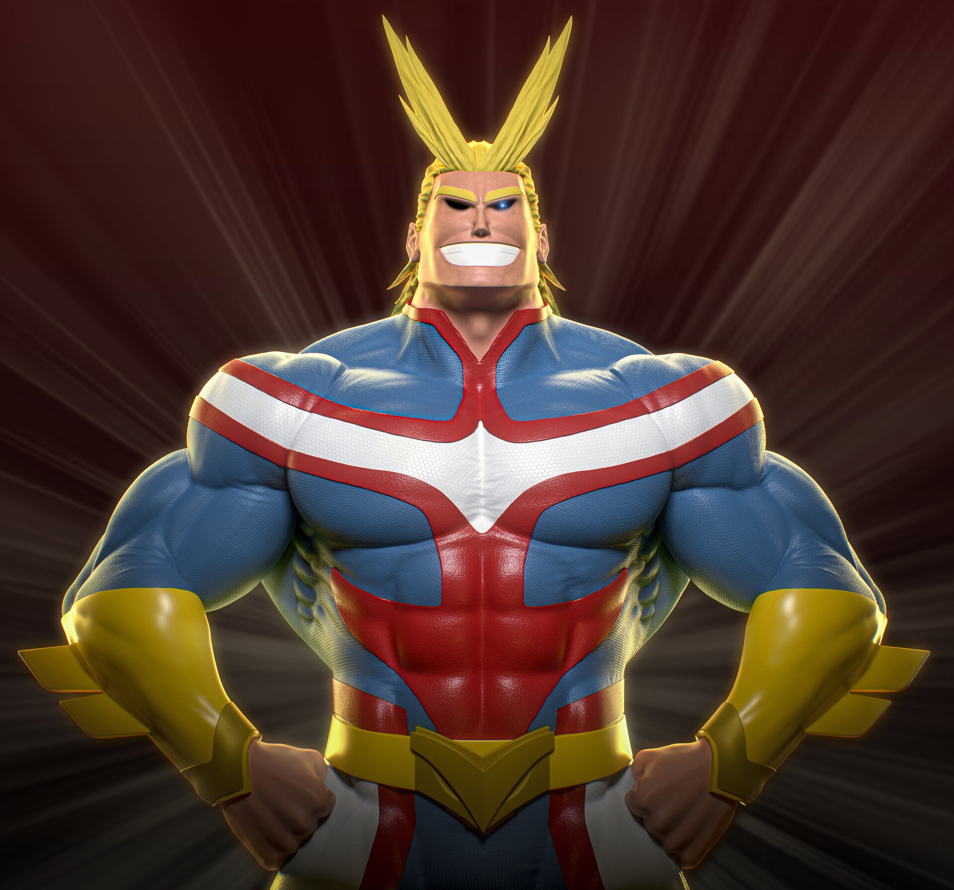 ArtStation - All Might - My hero Academia FanArt - 3D Print version