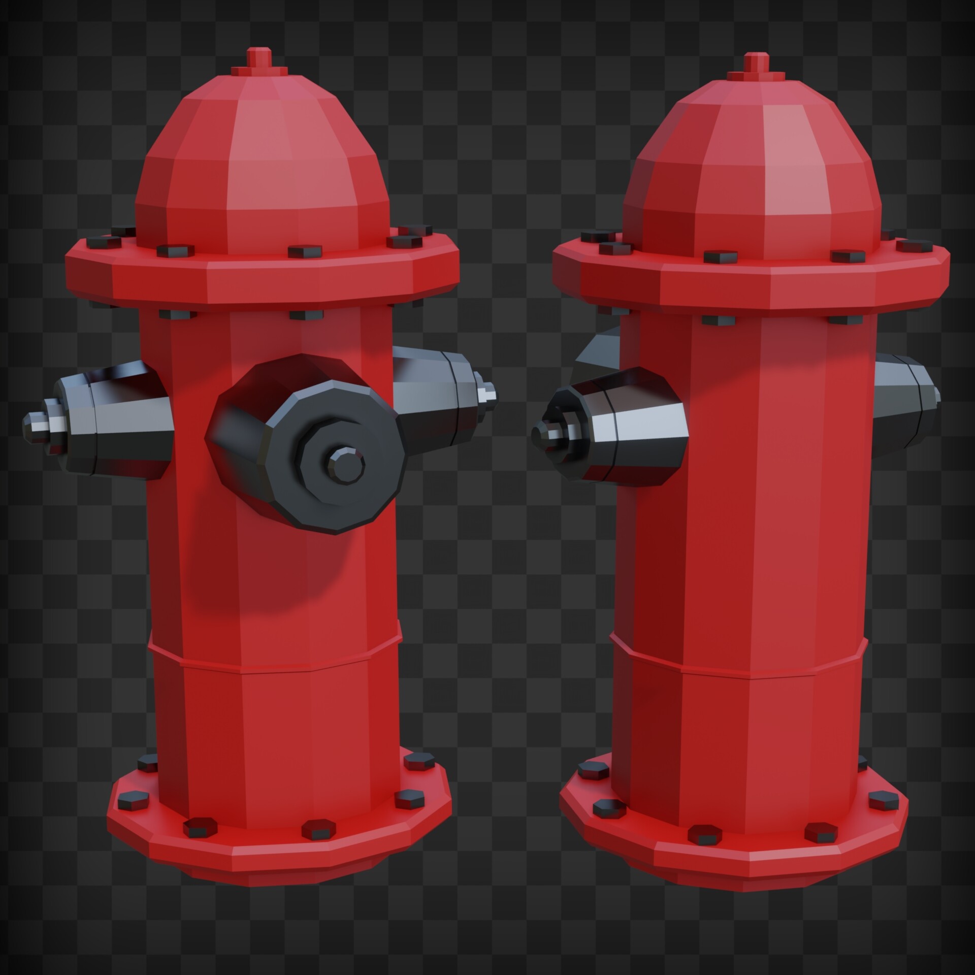 ArtStation - Low Poly Fire Hydrant (Blender Tutorial)