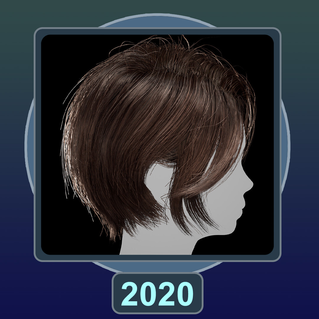 ArtStation - Hair for games. Haircut 1 (2020) - Unreal Engine 4
