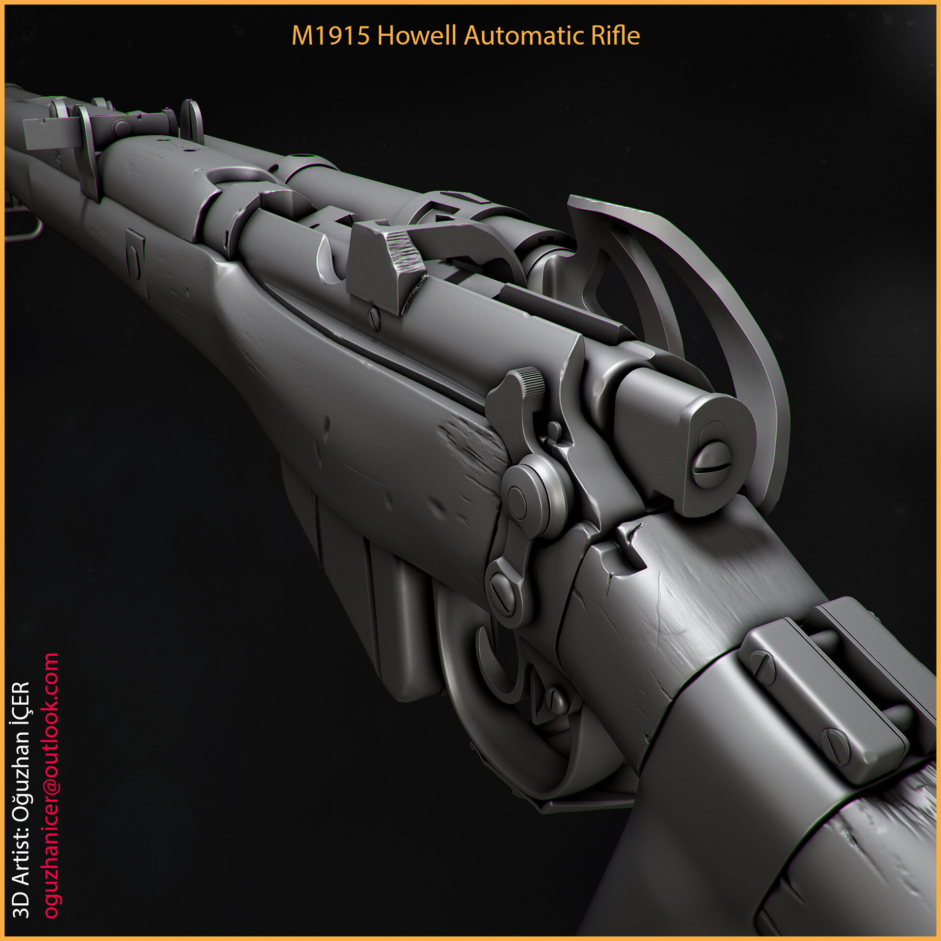 ArtStation - M1915 Howell Auto Rifle Grey