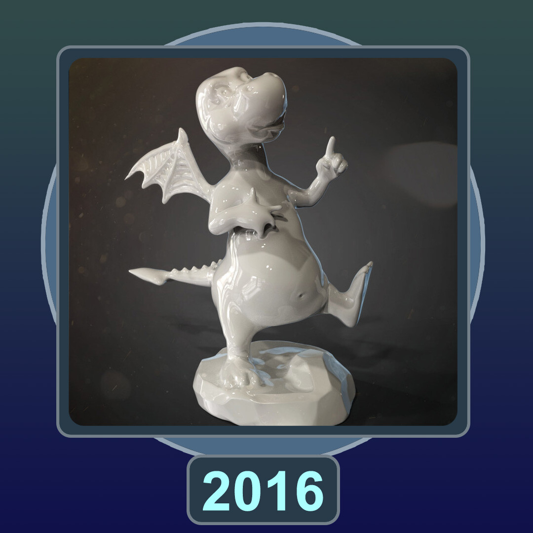 ArtStation - Dragon sculpture for 3d printing