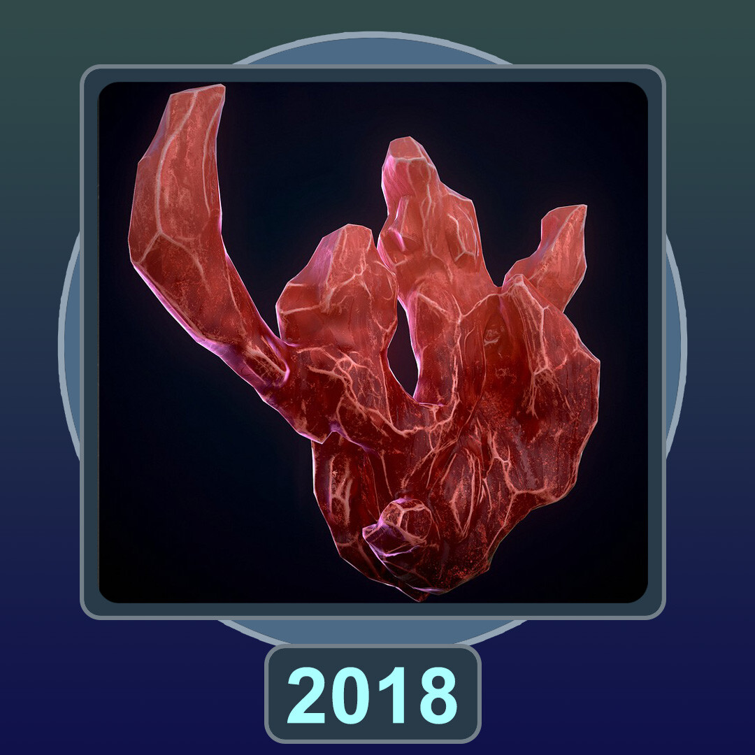 ArtStation - Fantasy red Crystals PBR game asset VR / AR / low-poly 3D ...