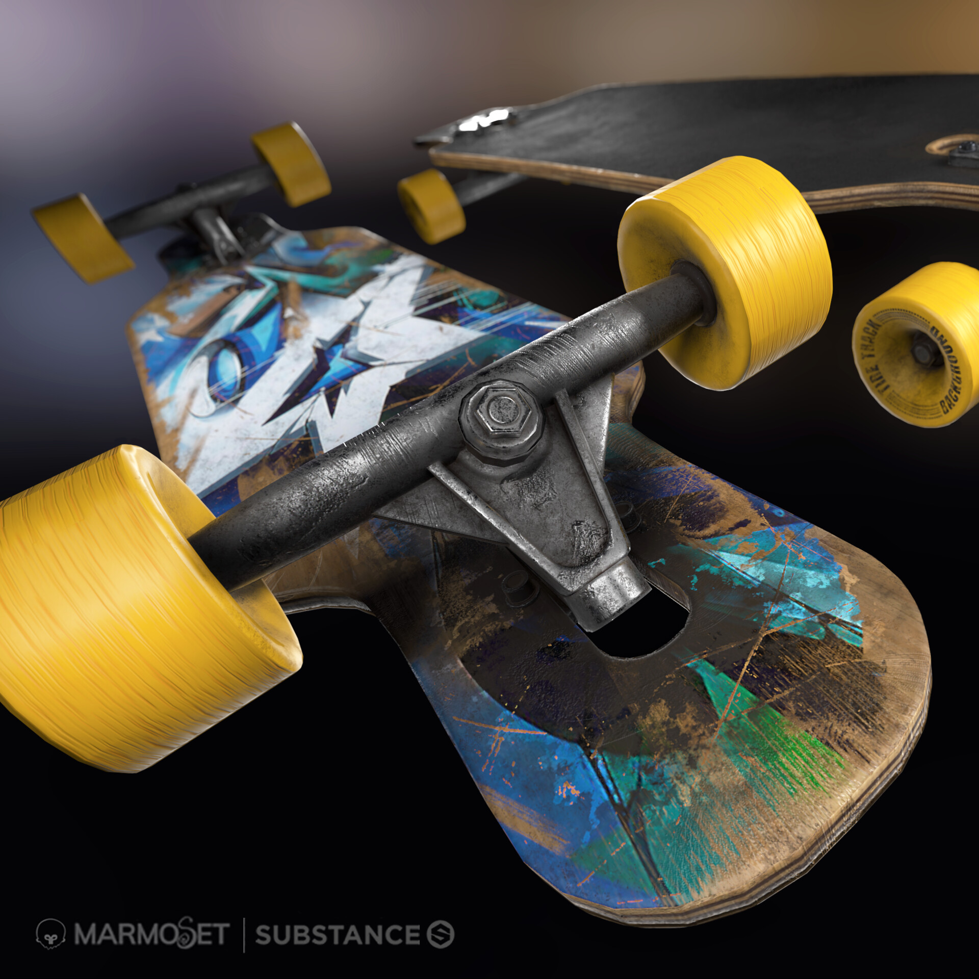 ArtStation - Longboard in SUBSTANCE