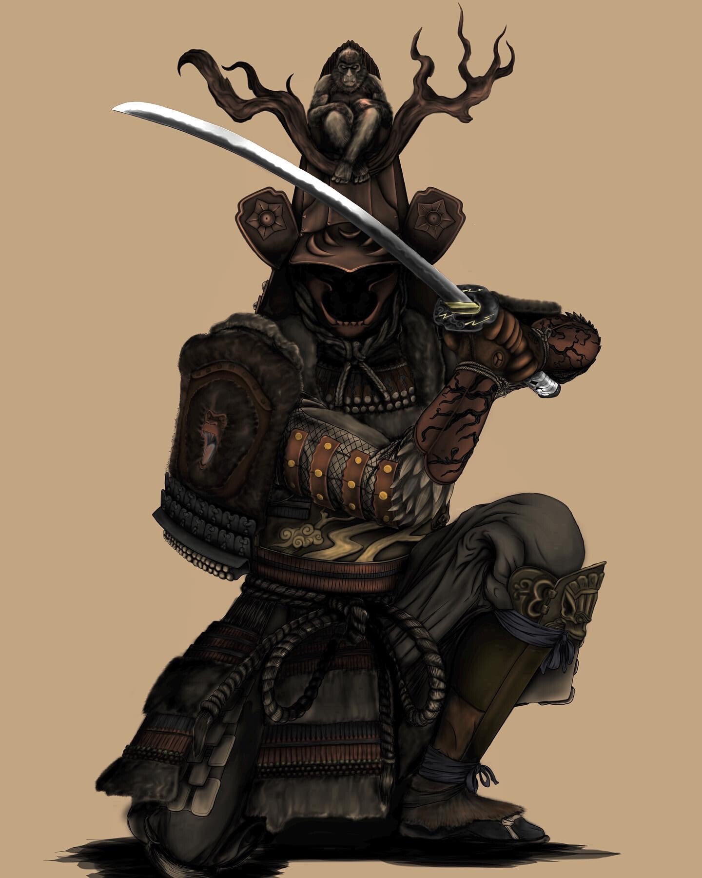 ArtStation - Sarugami armour : Ghost of Tsushima