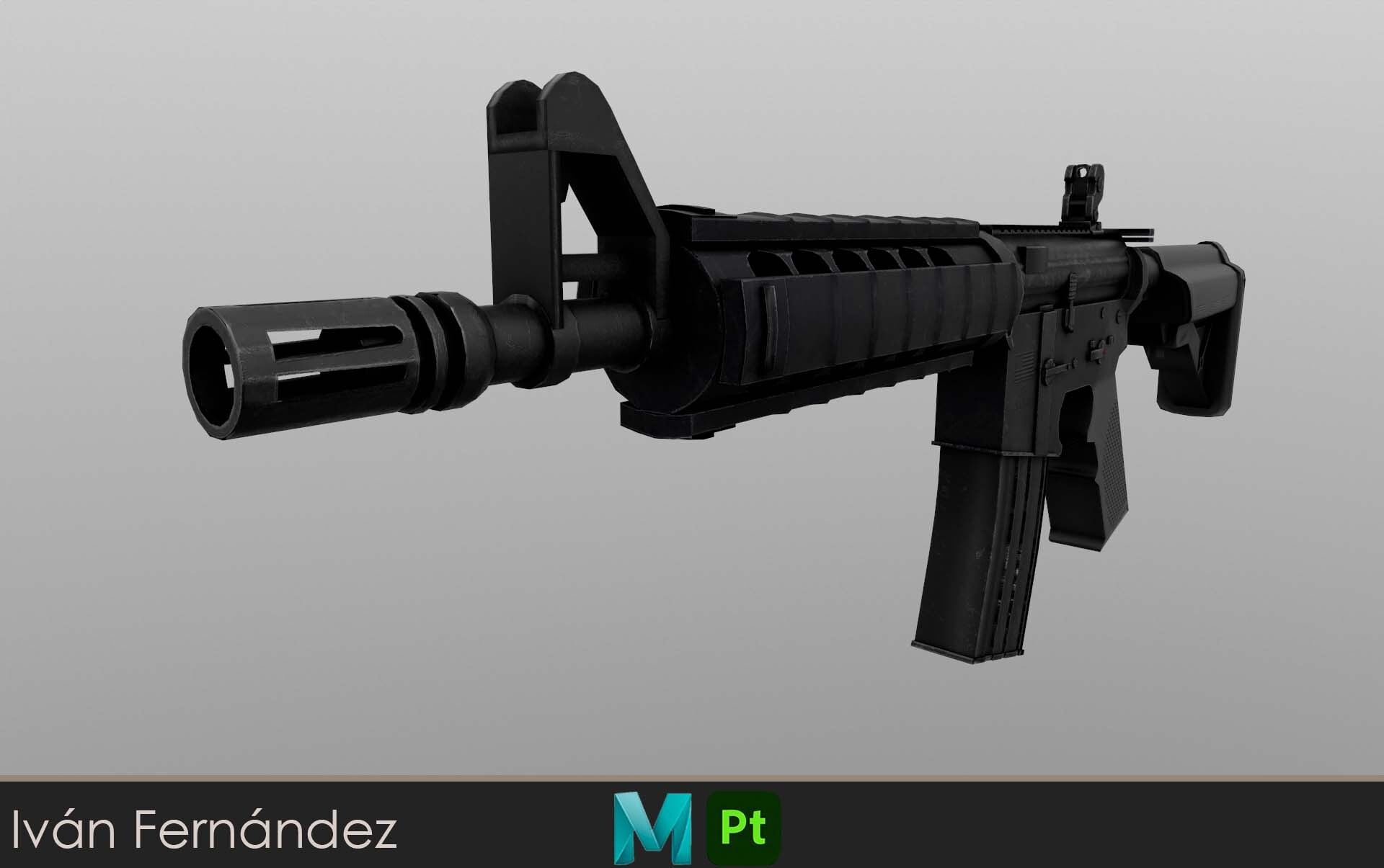 ArtStation - M4A4 Assault Rifle Low poly